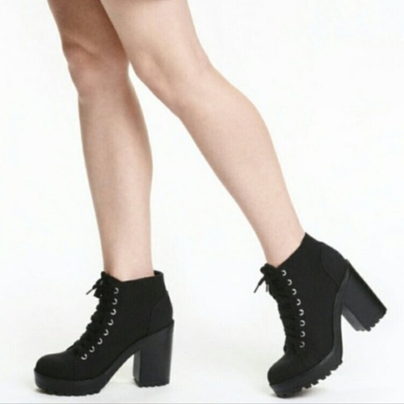 Divided | Shoes | Brand New Hm Divided Laceup Platform Ankle Boots ...